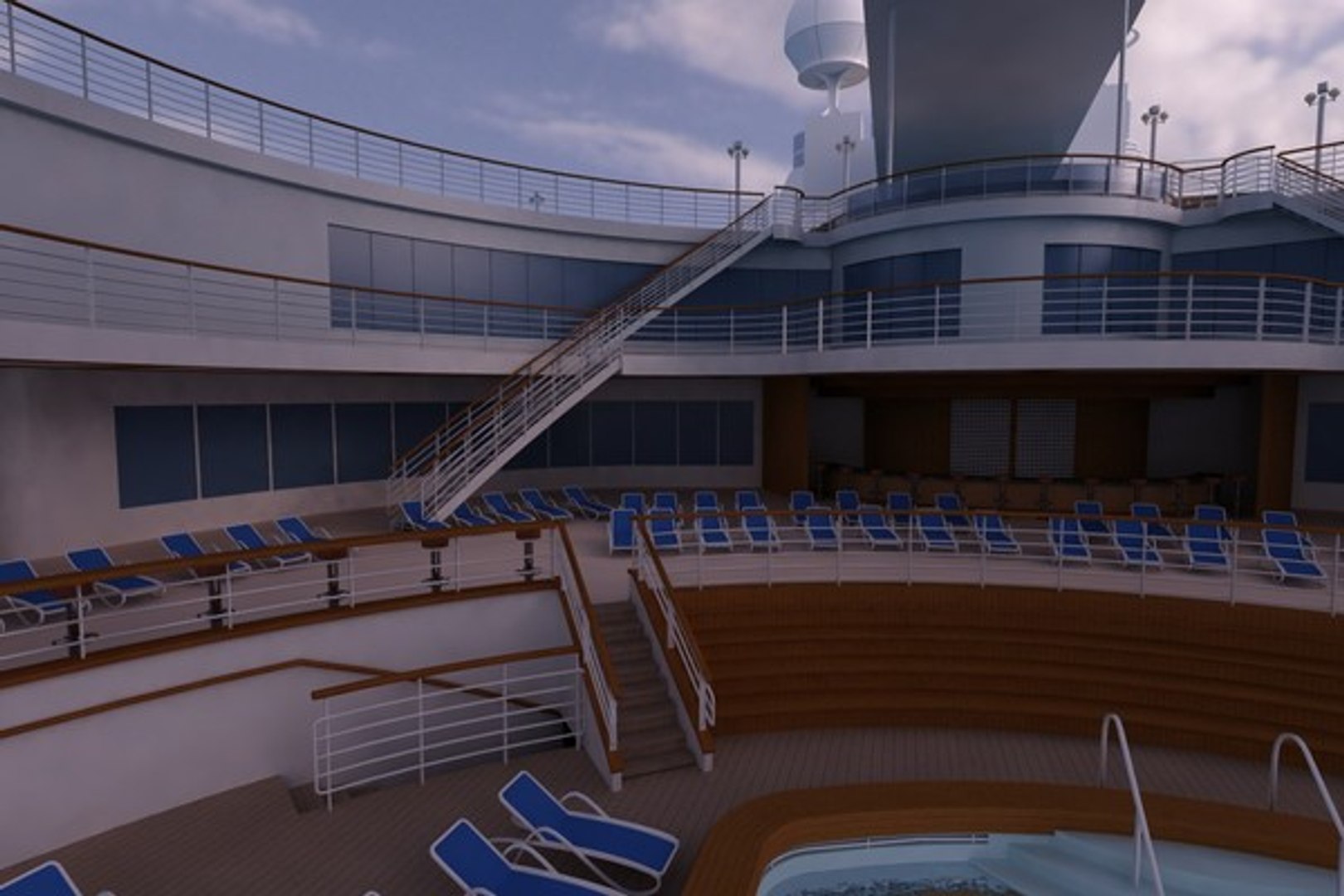 Cruise Ship Caribbean Princess 3d Model