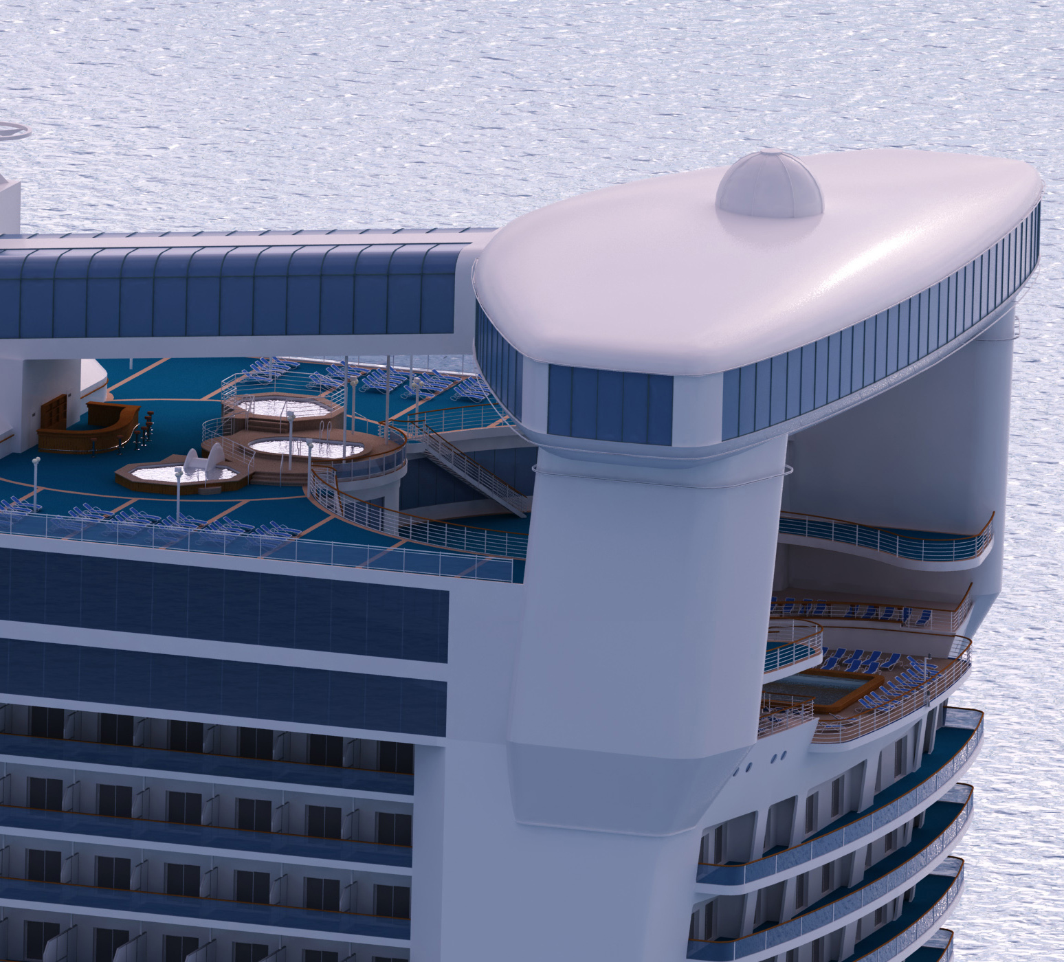 cruise ship caribbean princess 3d model