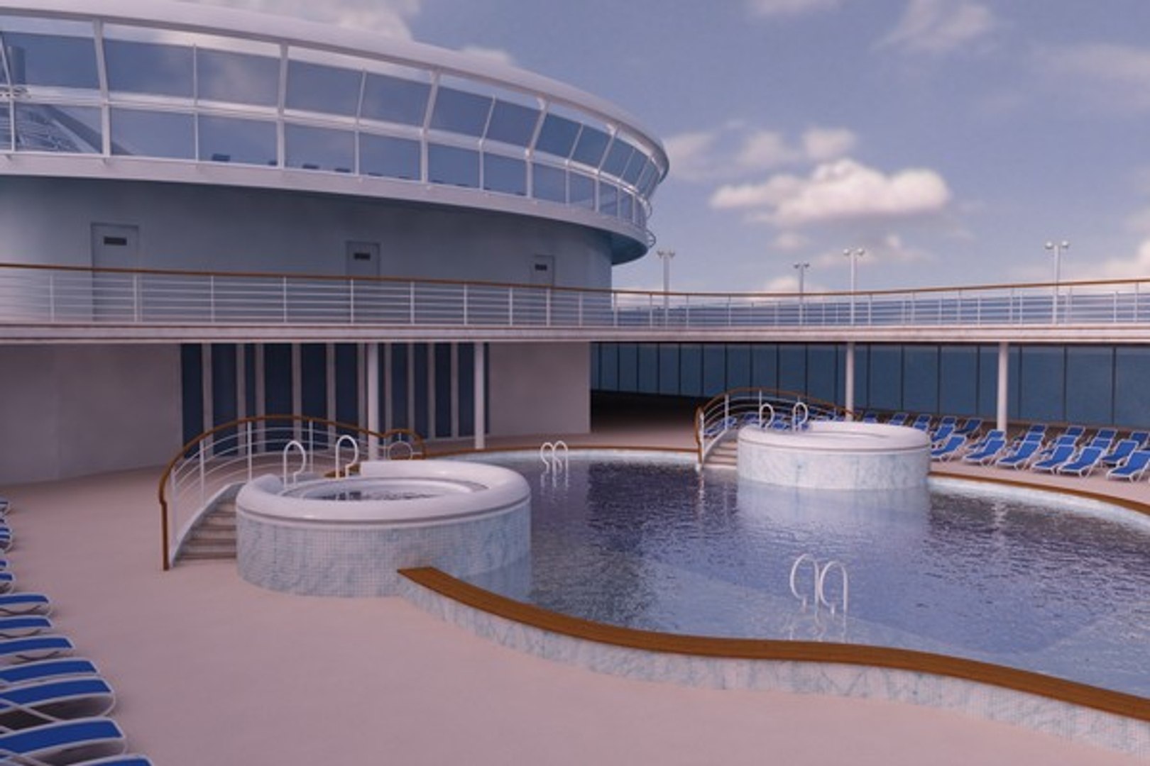 Cruise Ship Caribbean Princess 3d Model