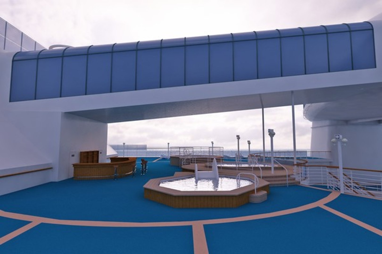 Cruise Ship Caribbean Princess 3d Model