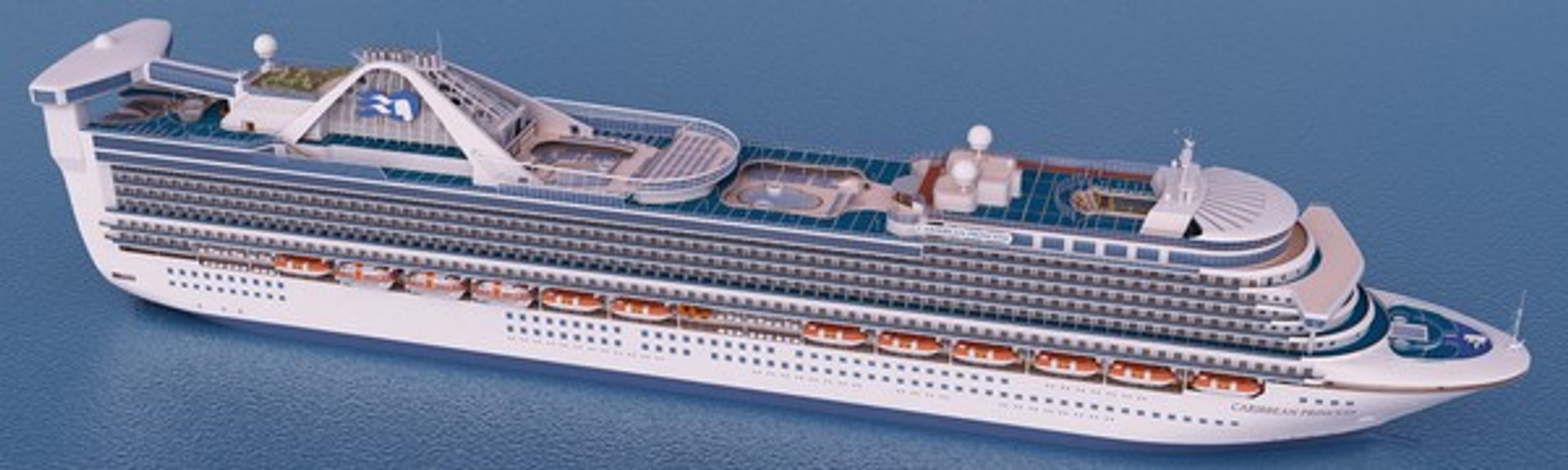 Cruise Ship Caribbean Princess 3d Model