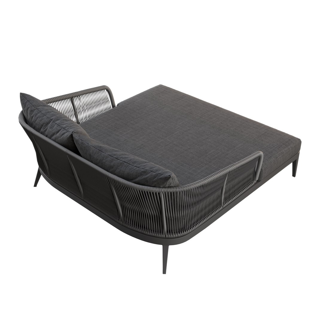 Rattan Daybed With Fabric 3D Model - TurboSquid 2166174