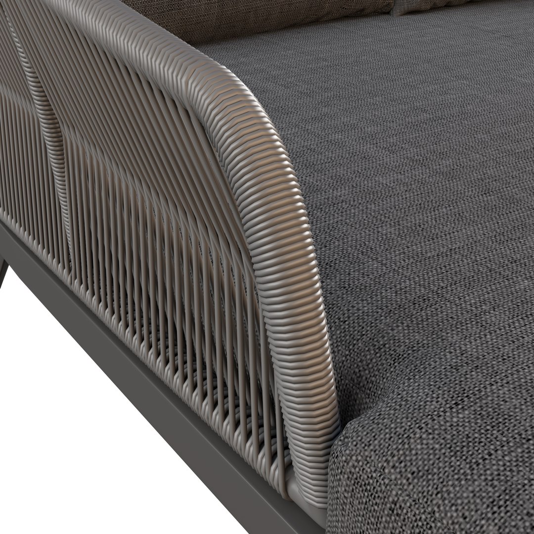 Rattan Daybed With Fabric 3D Model - TurboSquid 2166174