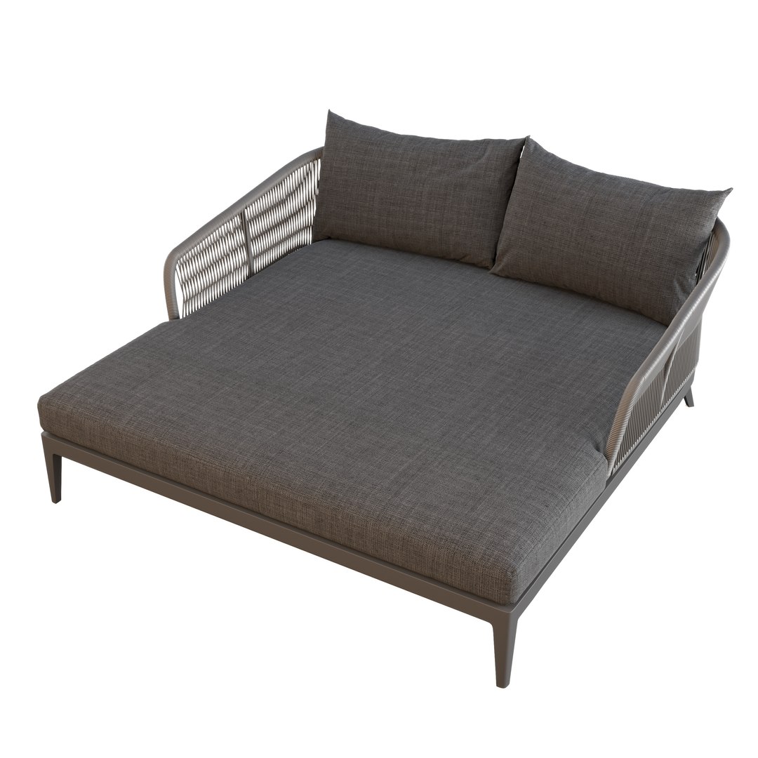 Rattan Daybed With Fabric 3D Model - TurboSquid 2166174