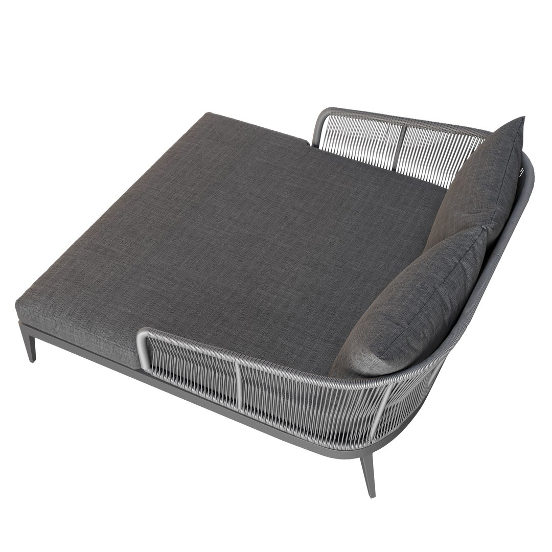 Rattan Daybed With Fabric 3D Model - TurboSquid 2166174