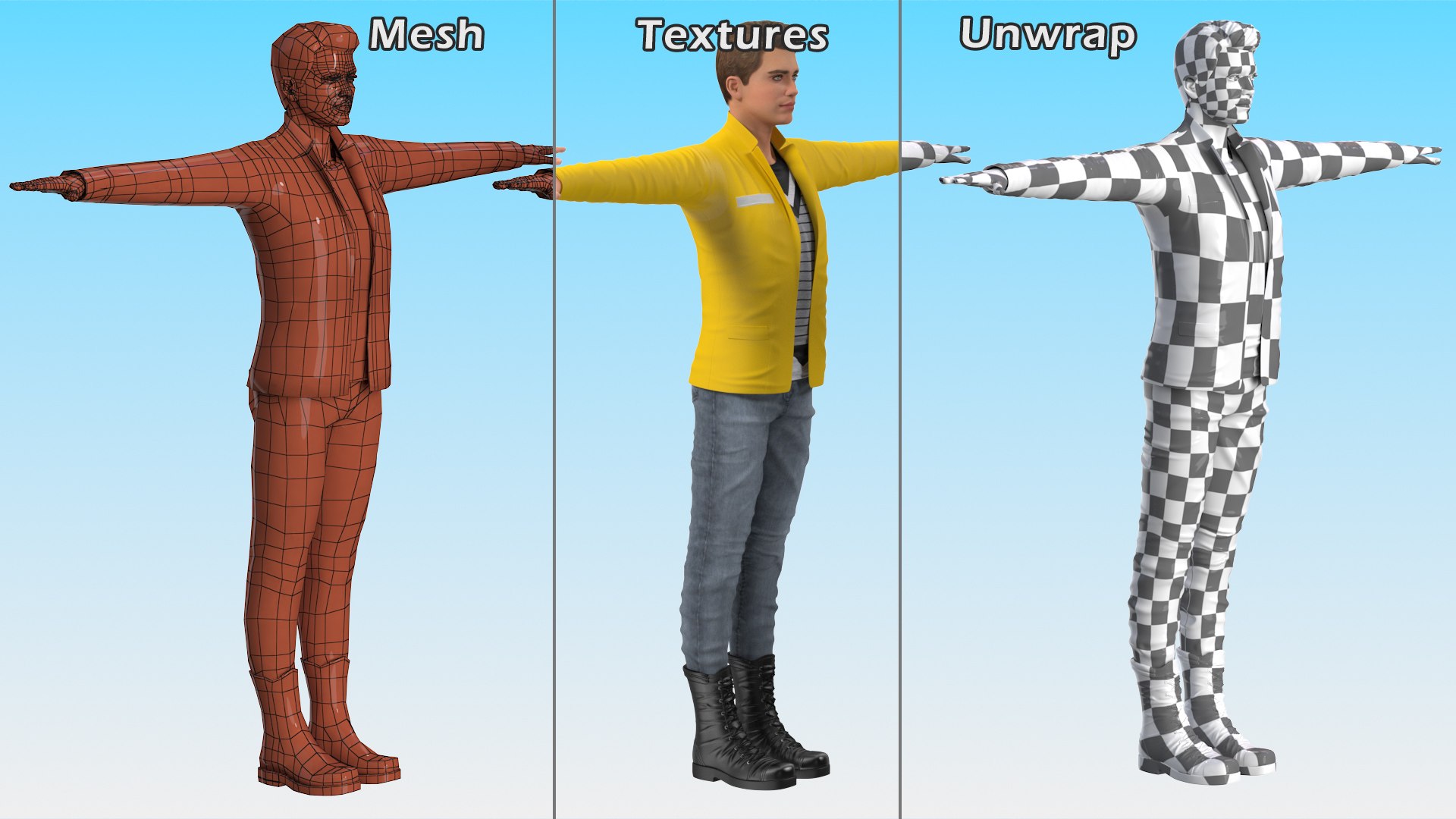 Teenage Boy Fashionable Style T Pose 3D Model - TurboSquid 1760654