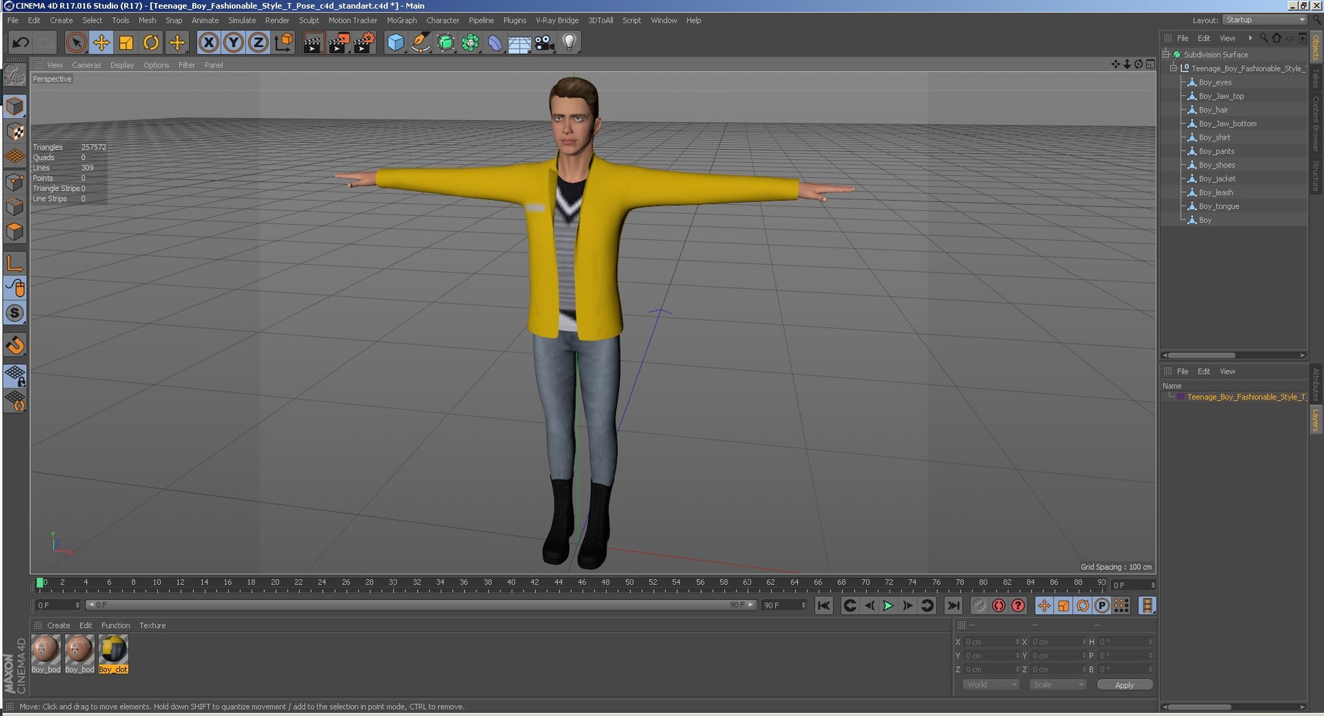 Teenage Boy Fashionable Style T Pose 3D Model - TurboSquid 1760654