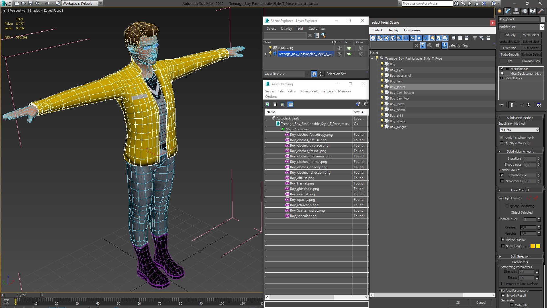 Teenage Boy Fashionable Style T Pose 3D Model - TurboSquid 1760654