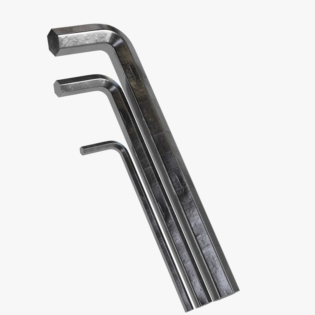 Allen hex keys 3D model - TurboSquid 1440579