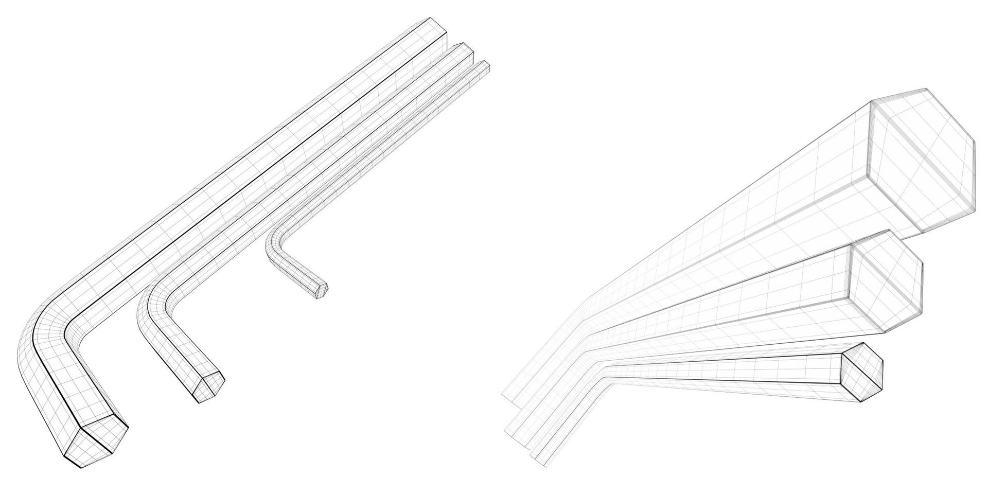 Allen hex keys 3D model - TurboSquid 1440579