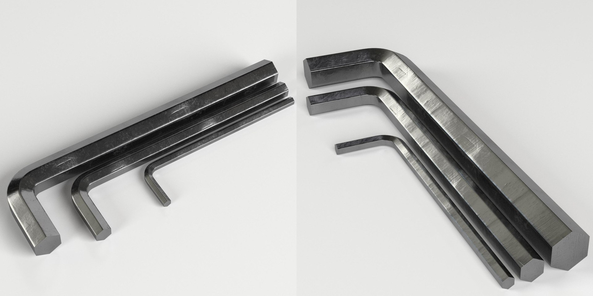 Allen hex keys 3D model - TurboSquid 1440579