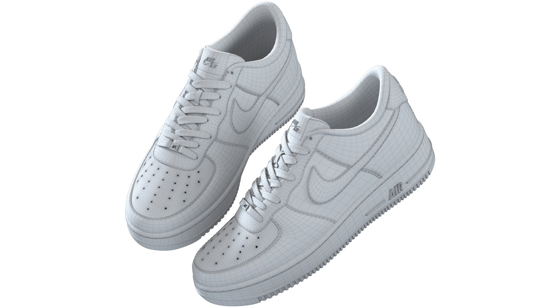 3D Nike AF1 Red Model - TurboSquid 2324137