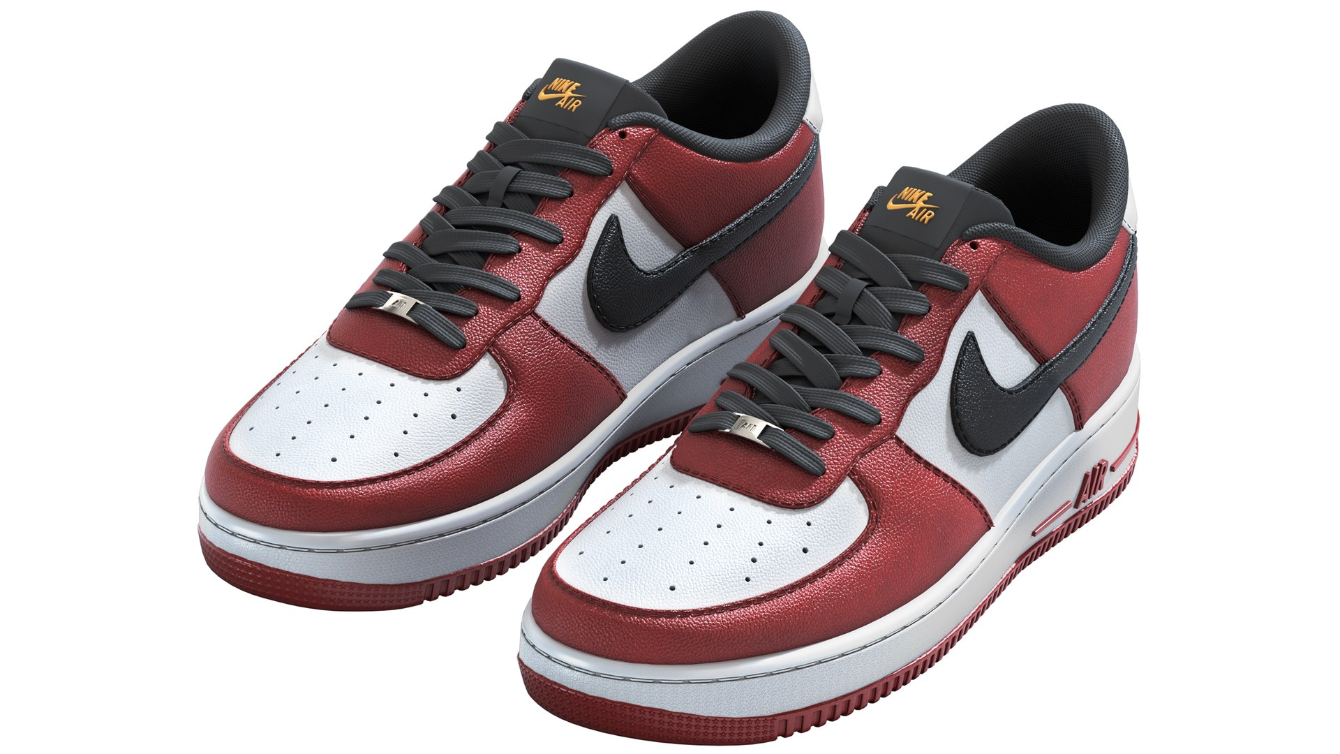 3D Nike AF1 Red Model - TurboSquid 2324137