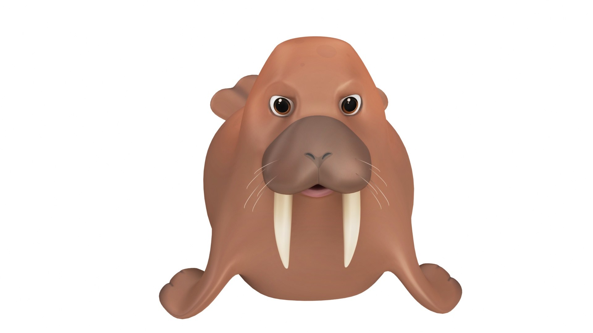 3D Cartoon Walrus - TurboSquid 2089047