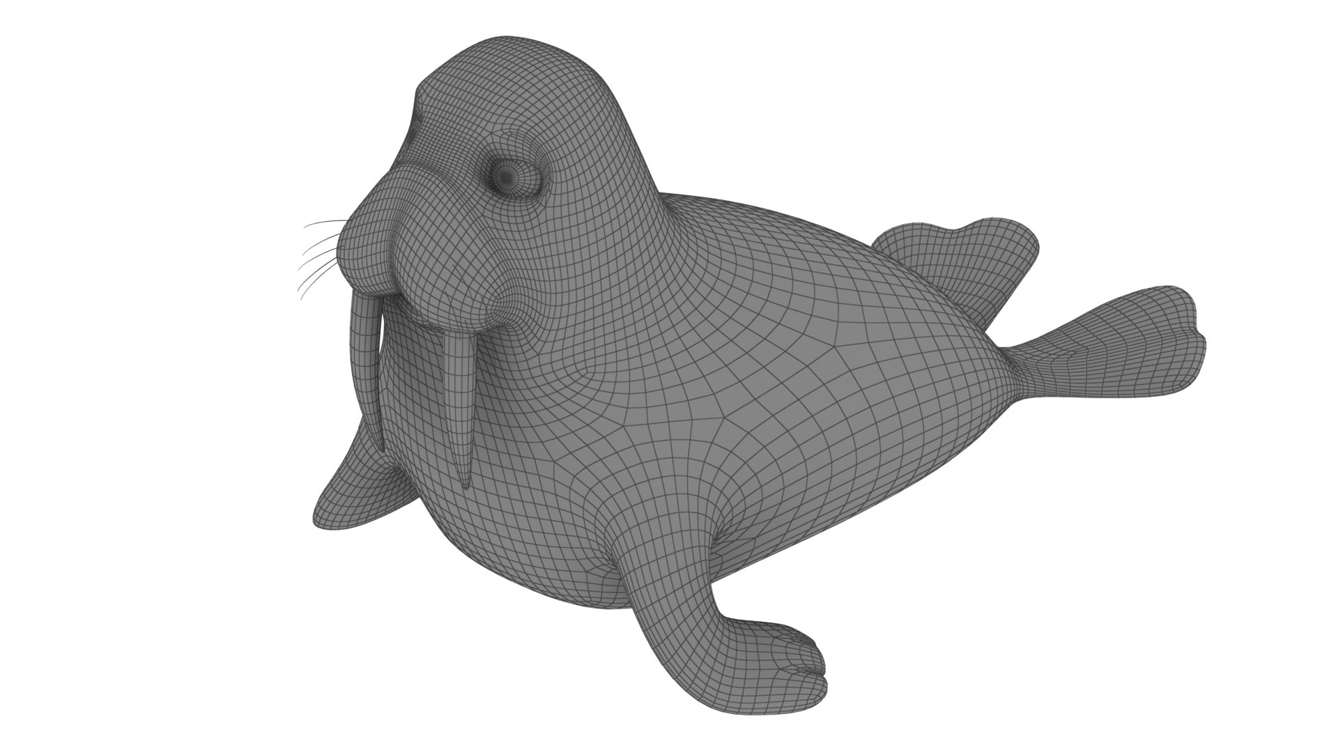 3D Cartoon Walrus - TurboSquid 2089047