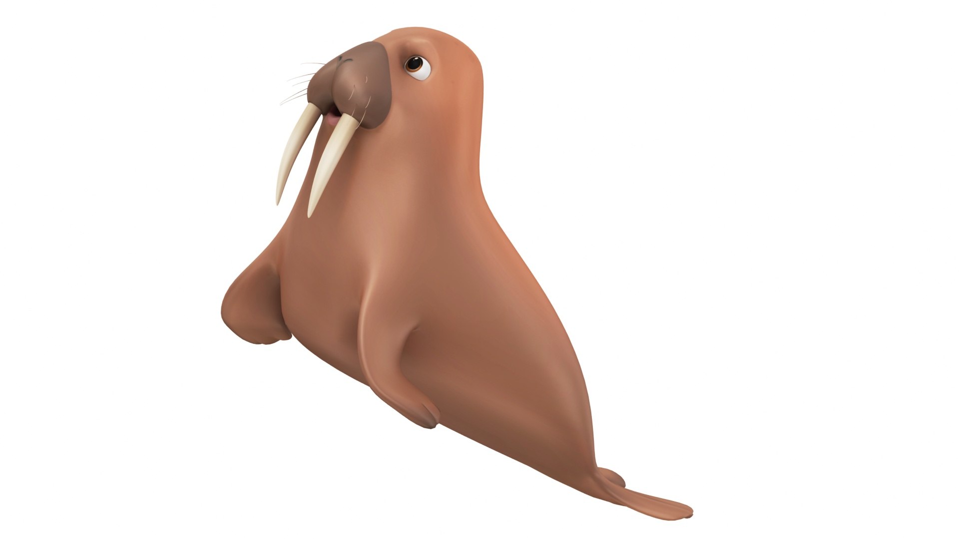 3D Cartoon Walrus - TurboSquid 2089047