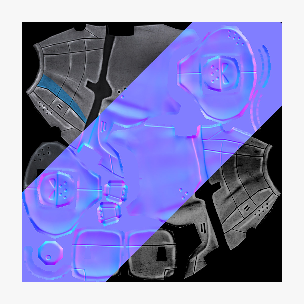 sci-fi armor female 3d model