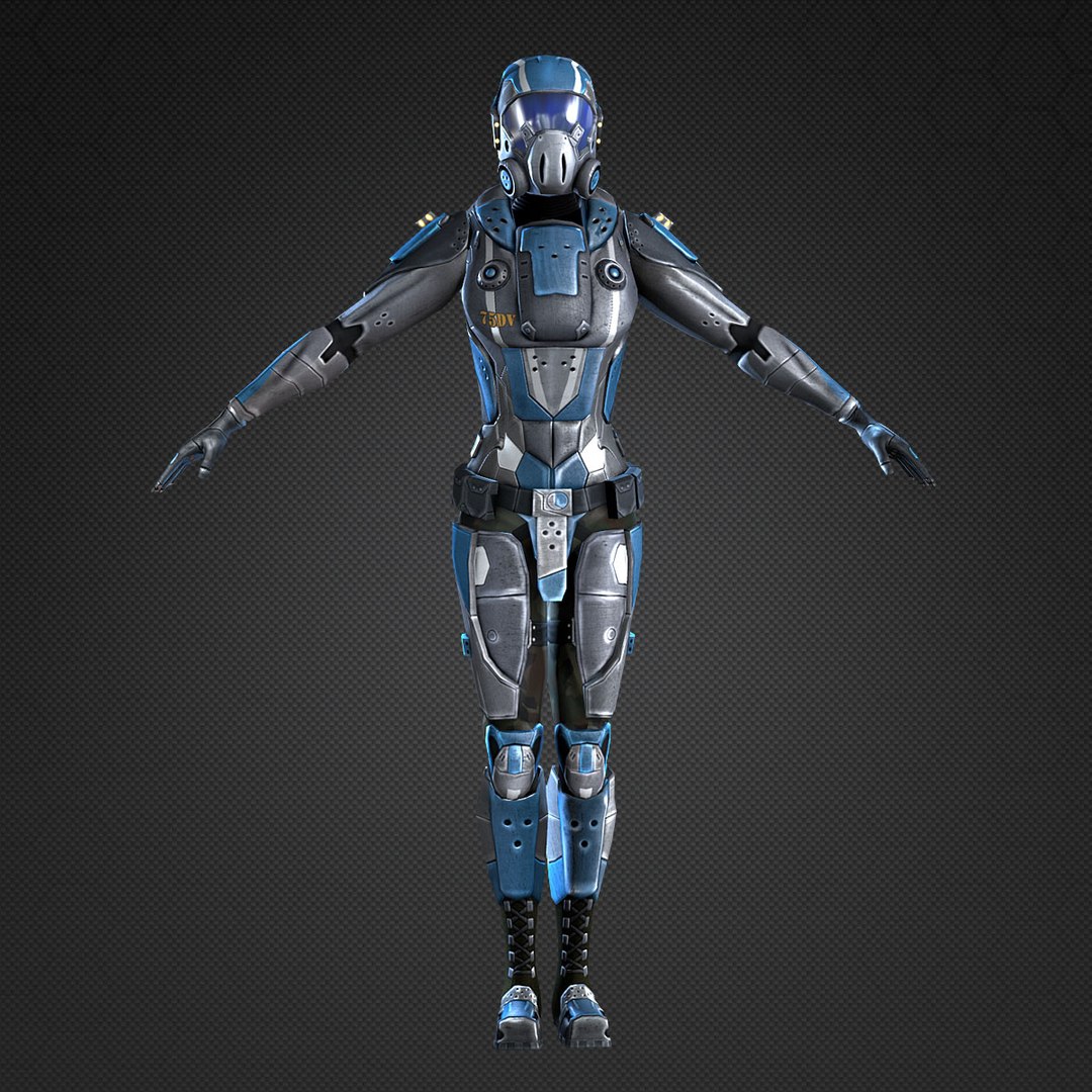 female sci fi armor
