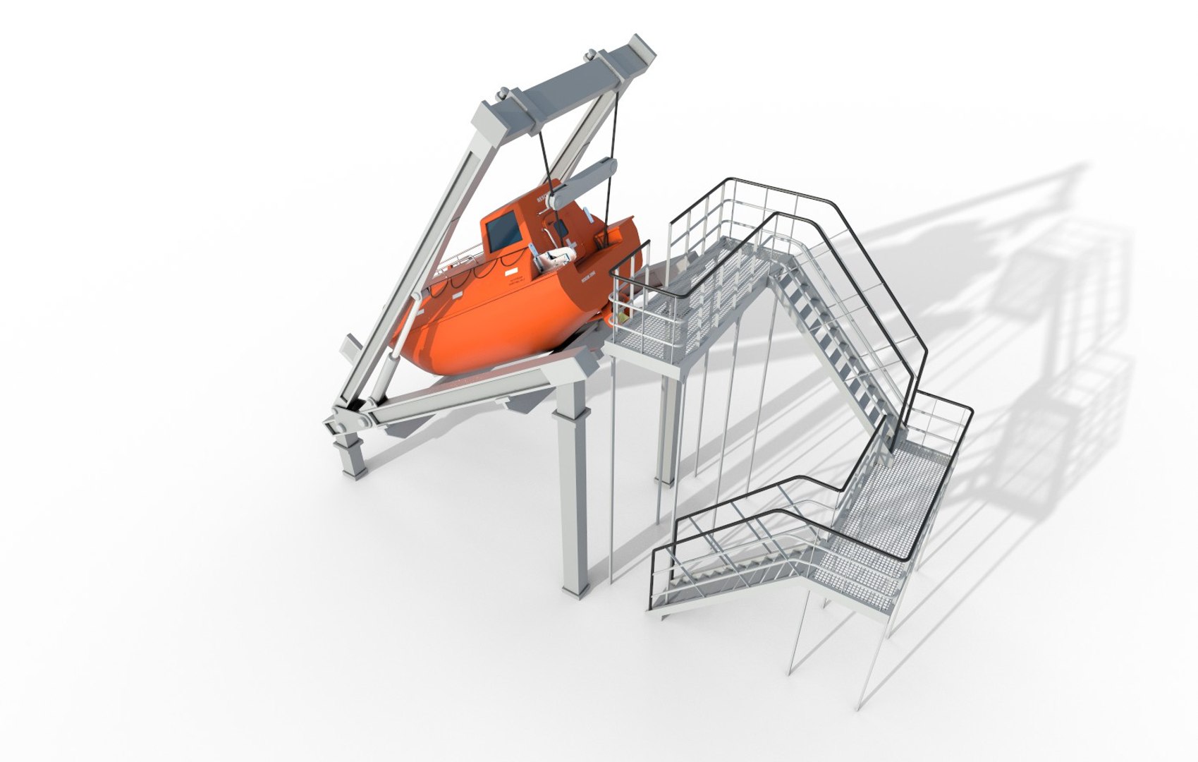 Free-fall Lifeboat Boat 3D Model - TurboSquid 1532724