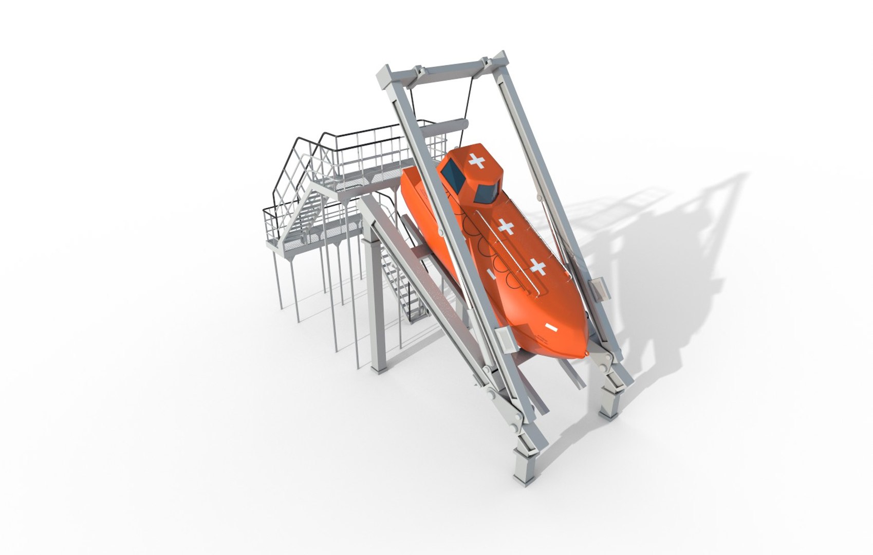 Free-fall Lifeboat Boat 3D Model - TurboSquid 1532724