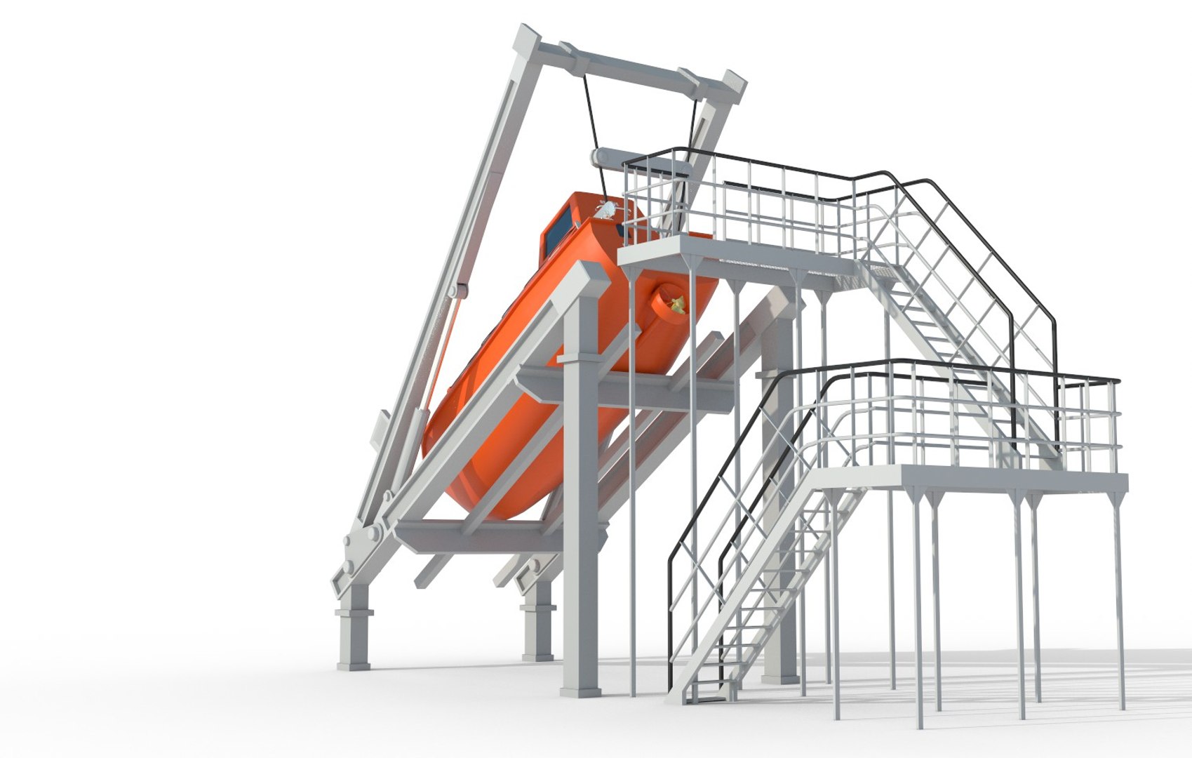 Free-fall Lifeboat Boat 3D Model - TurboSquid 1532724