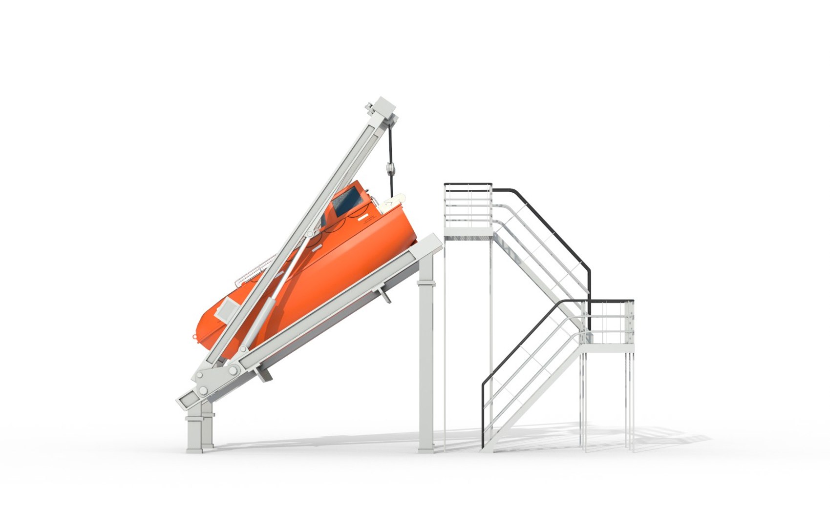 Free-fall Lifeboat Boat 3D Model - TurboSquid 1532724