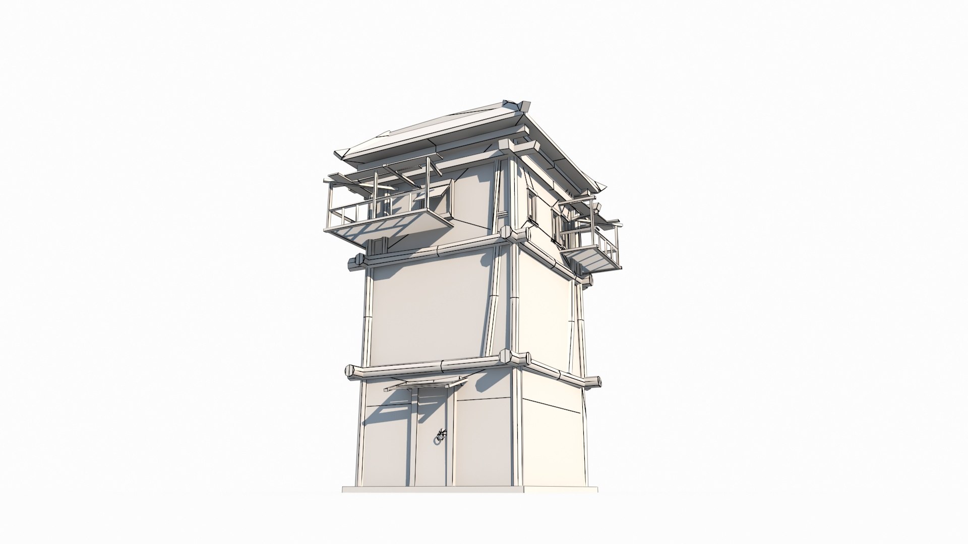 Ancient Asian Architecture Turret Defense Tower 3D - TurboSquid 2037832
