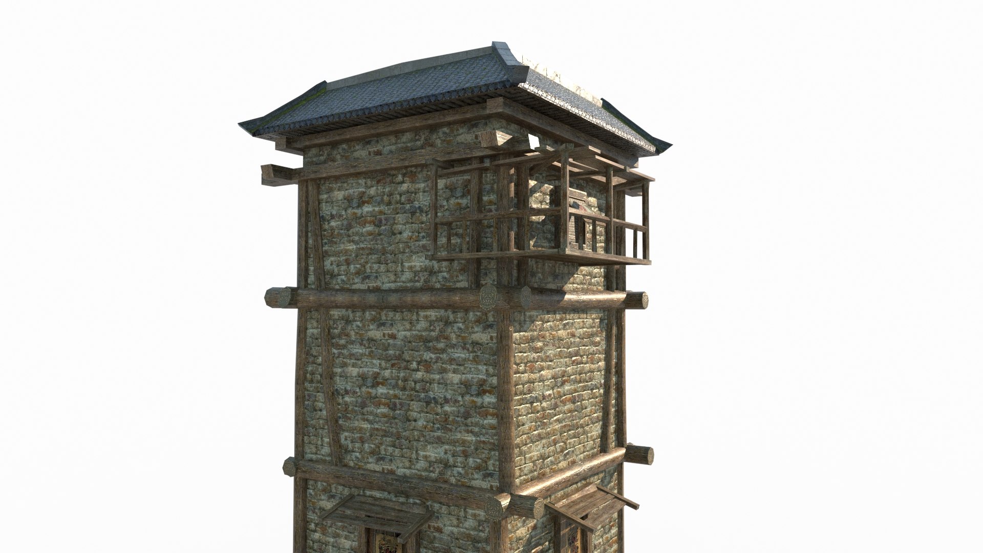Ancient Asian Architecture Turret Defense Tower 3D - TurboSquid 2037832