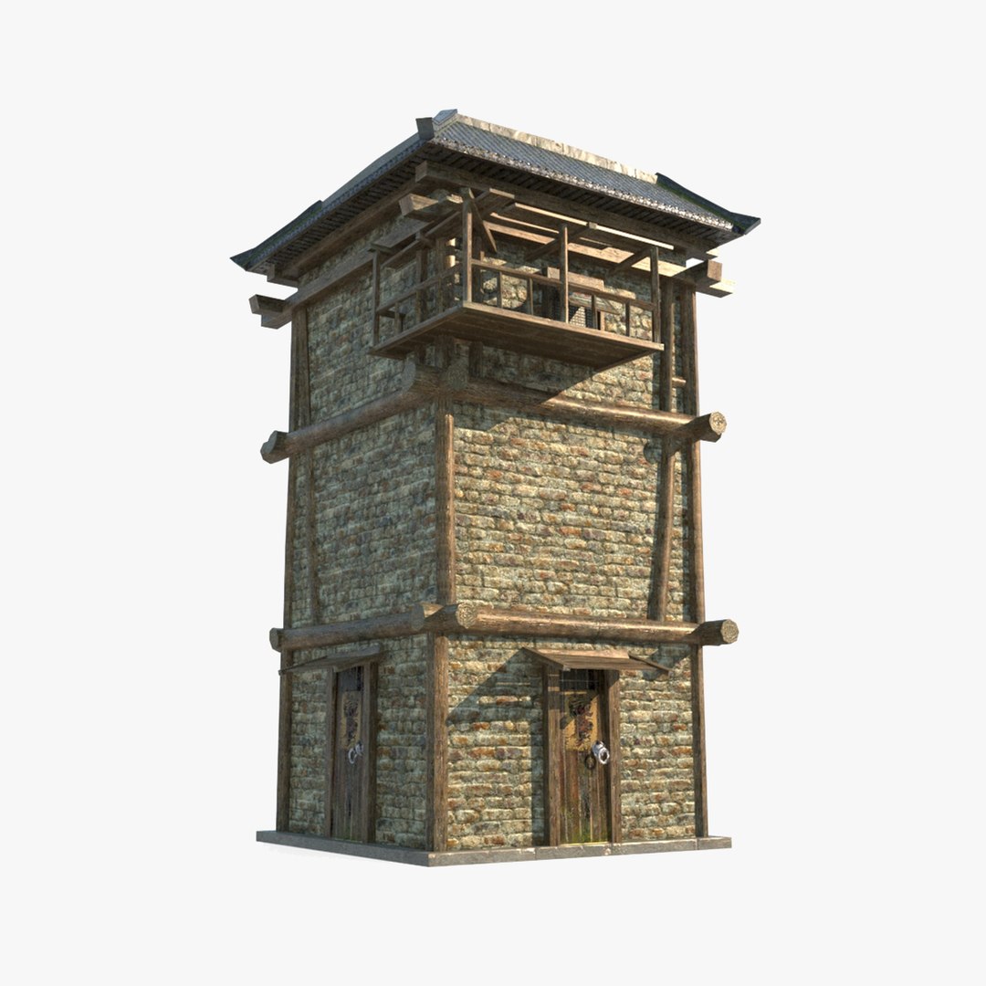 Ancient Asian Architecture Turret Defense Tower 3D - TurboSquid 2037832