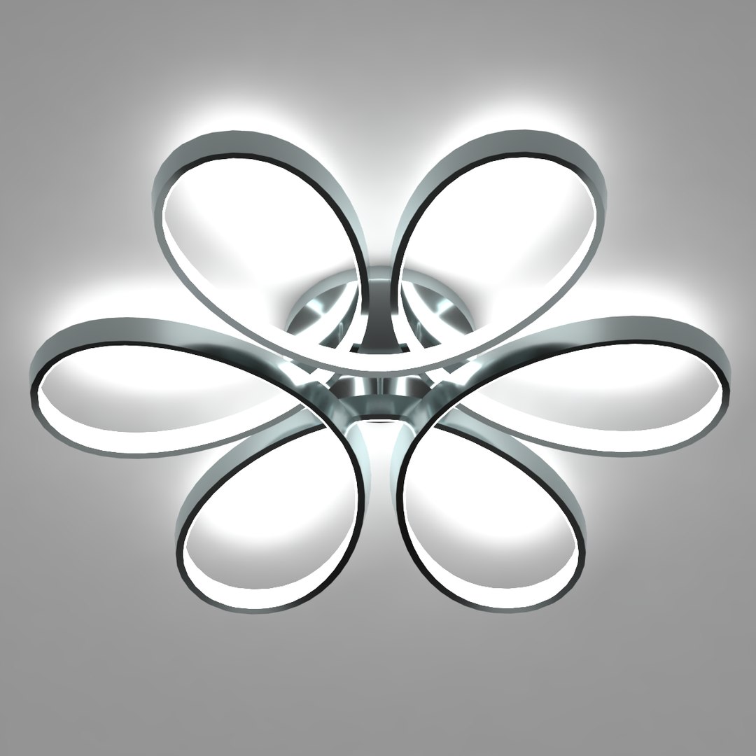 3D model Ceiling light - Modern loops lamp with LED - TurboSquid 2056178