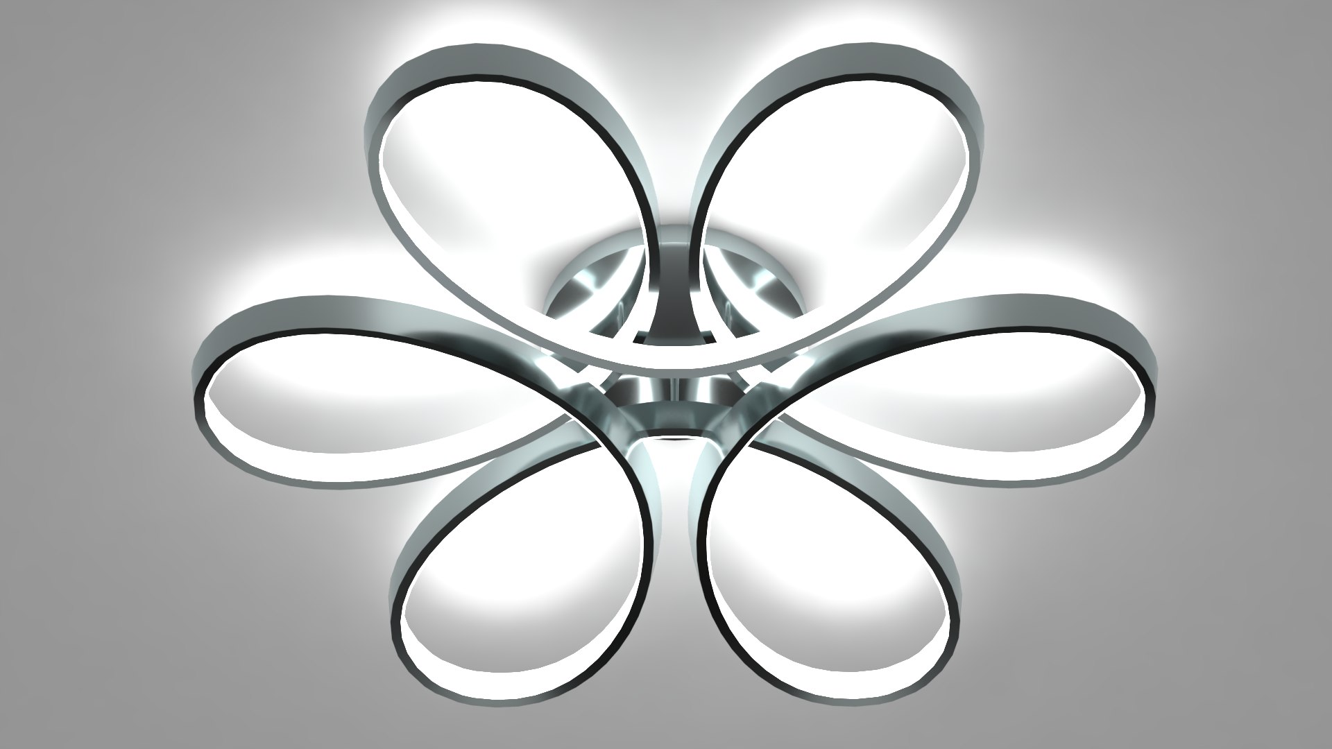 3D model Ceiling light - Modern loops lamp with LED - TurboSquid 2056178