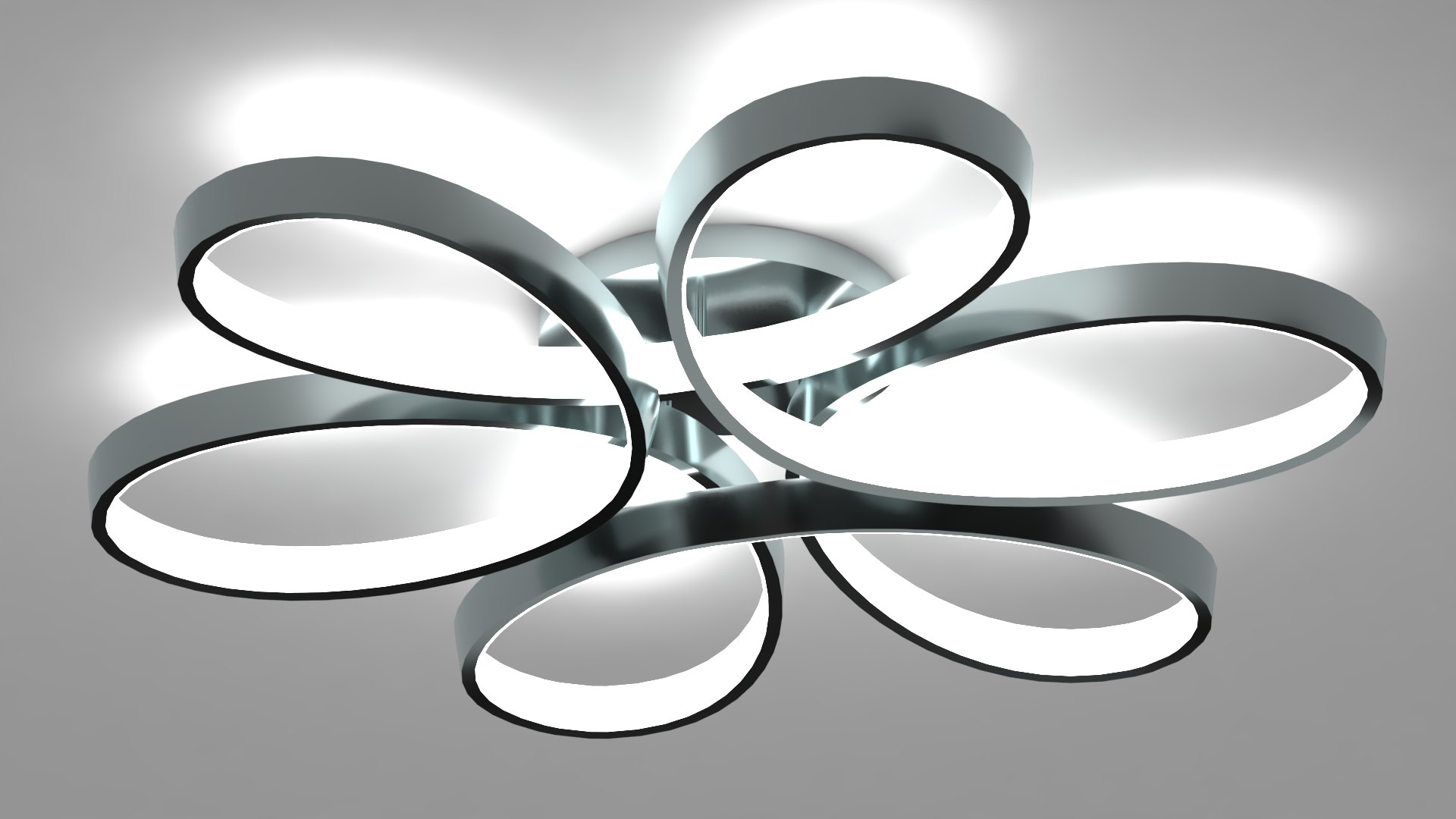 3D model Ceiling light - Modern loops lamp with LED - TurboSquid 2056178