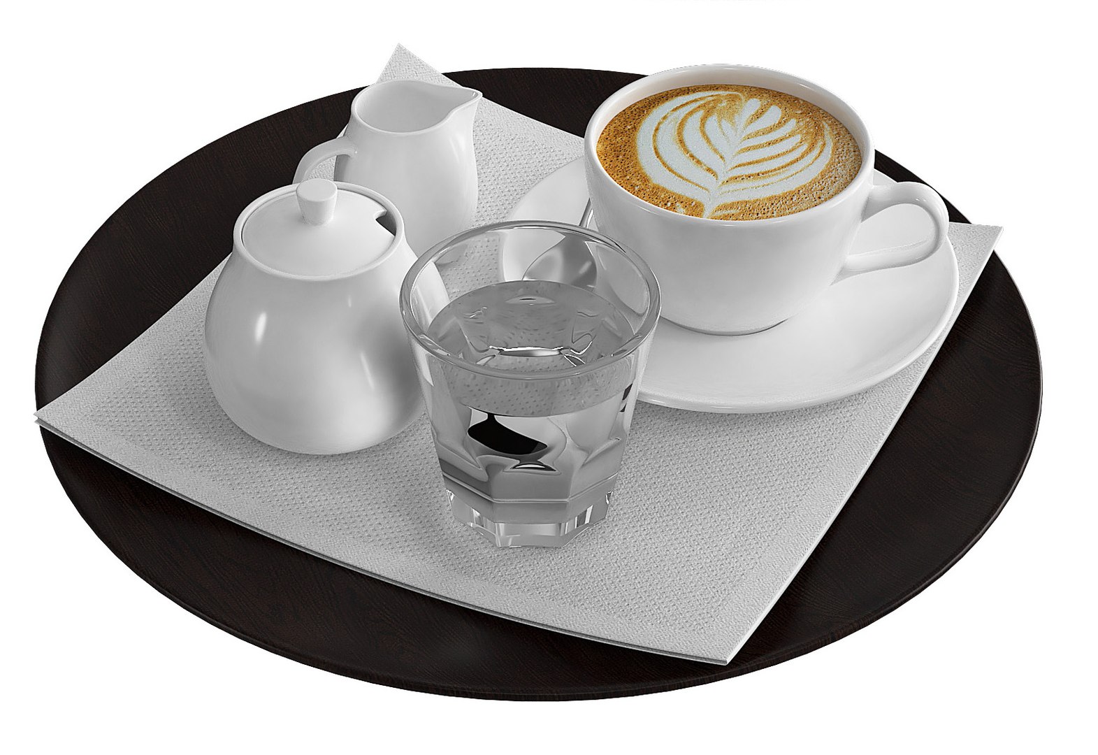 3D Decorative Coffee Tray - TurboSquid 1345801
