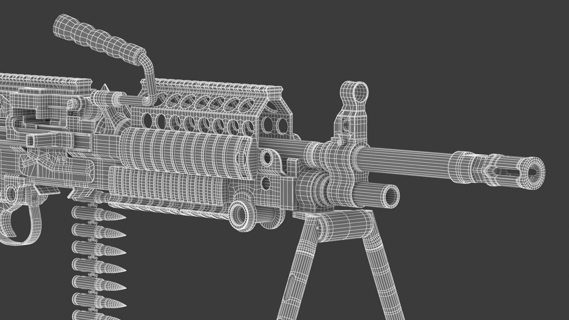 3D Mk 48 Machine Gun model - TurboSquid 1873688