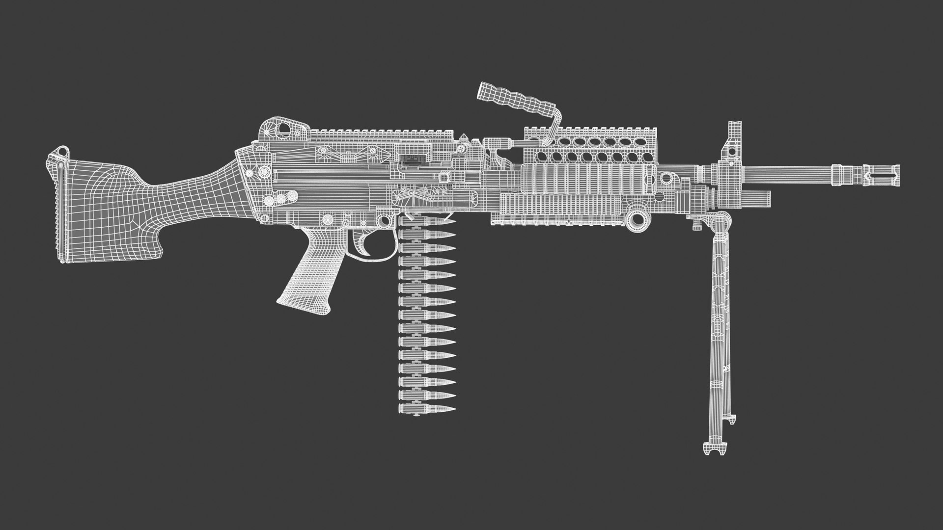 3D Mk 48 Machine Gun Model - TurboSquid 1873688