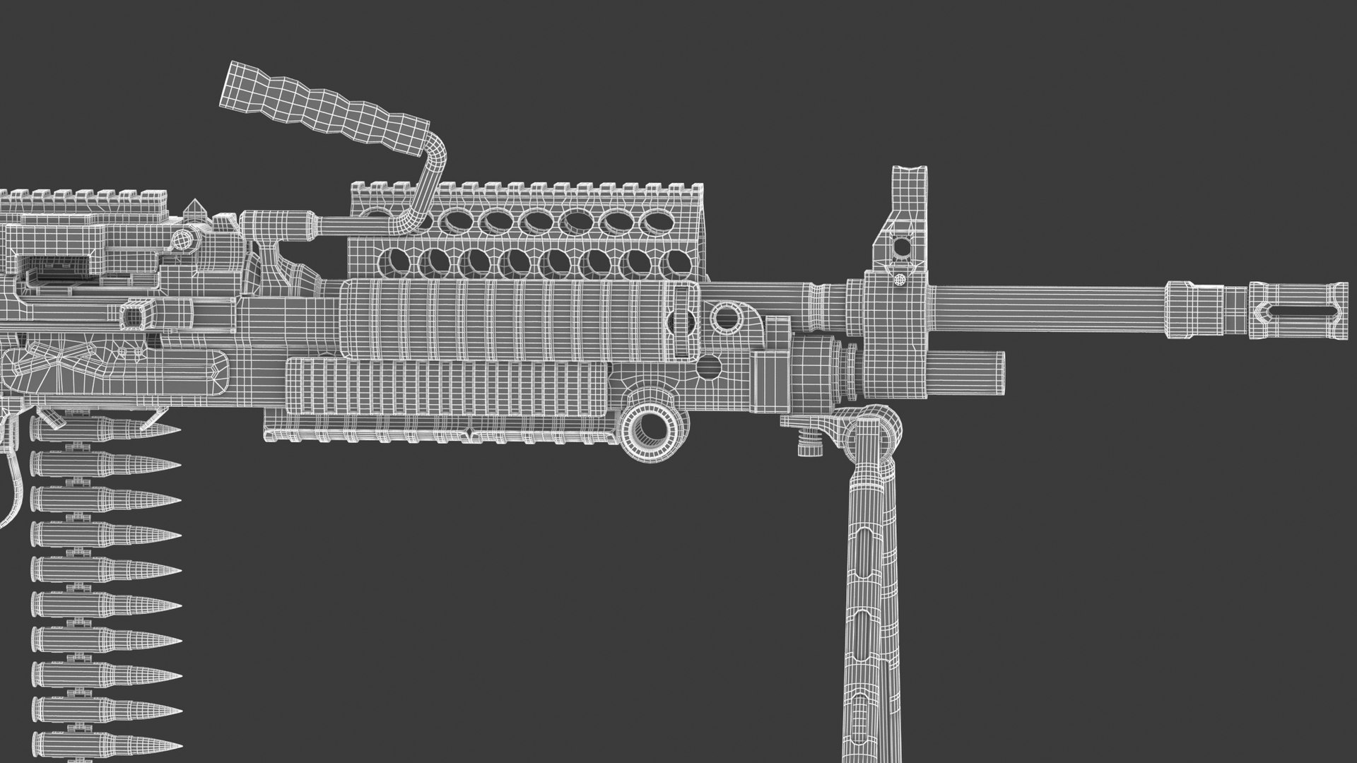 3D Mk 48 Machine Gun model - TurboSquid 1873688