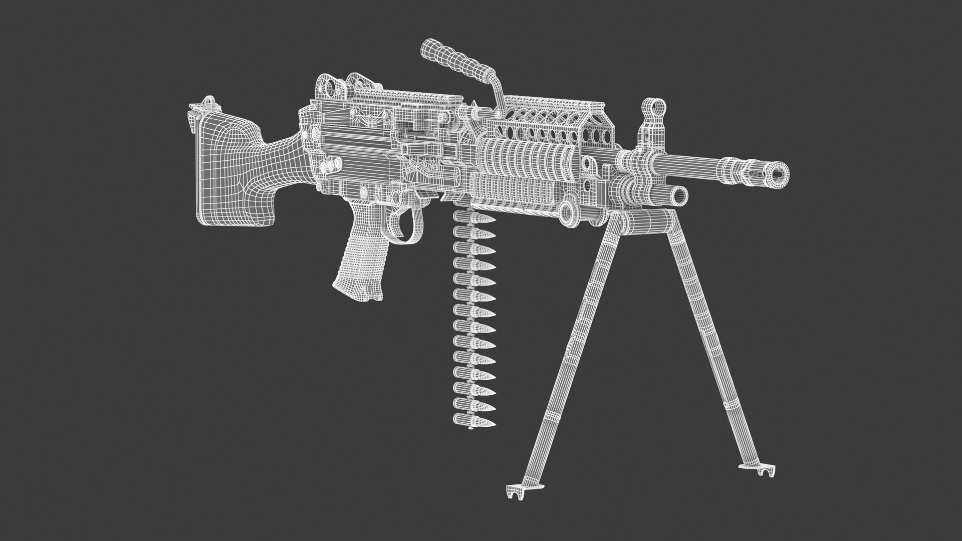 3D Mk 48 Machine Gun Model - TurboSquid 1873688