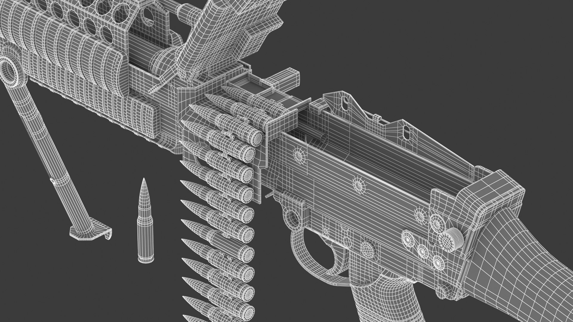 3D Mk 48 Machine Gun model - TurboSquid 1873688