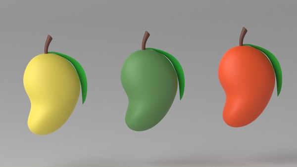 modelo 3d Dibujos animados lindo mango fruta modelo 3d - TurboSquid 2001088