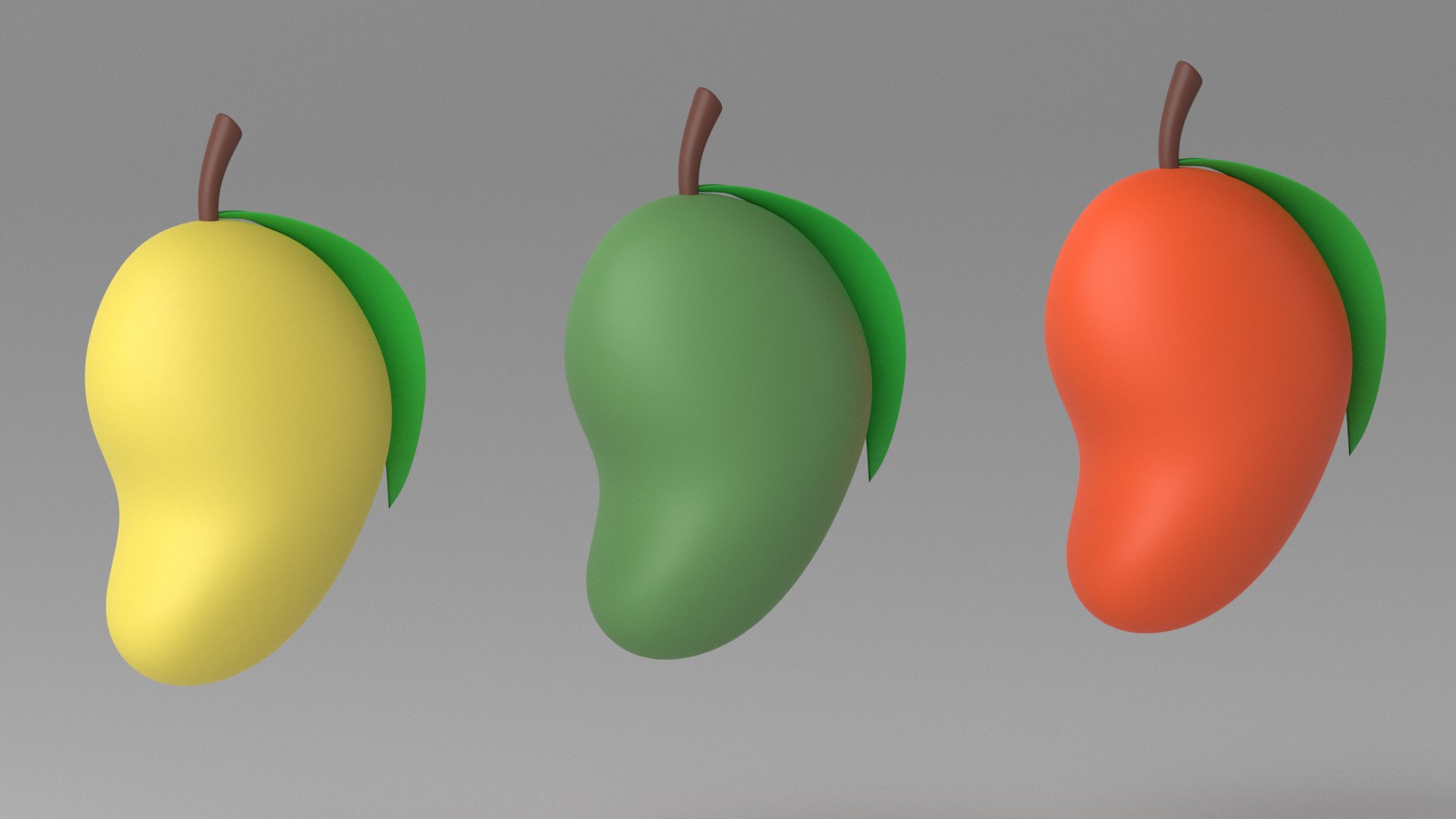 3D Cartoon Cute Mango Fruit 3D Model - TurboSquid 2001088