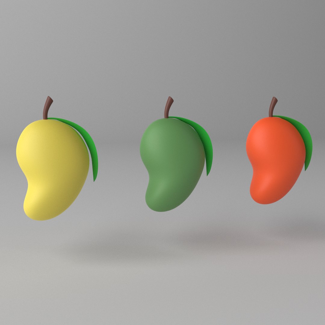 3D Cartoon Cute Mango Fruit 3D Model - TurboSquid 2001088