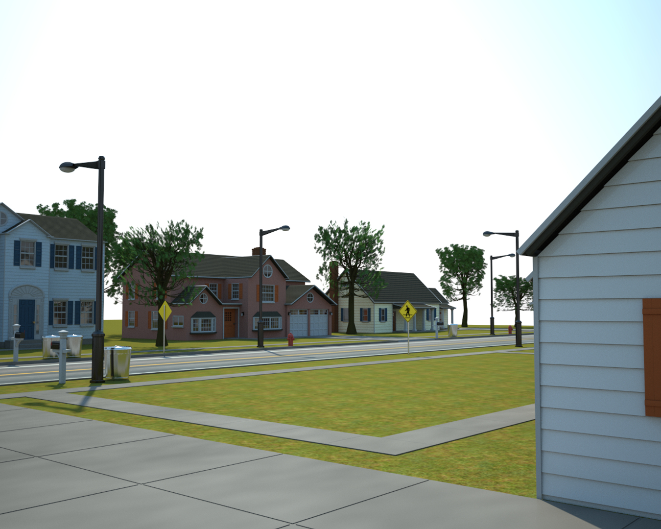 Neighborhood v-ray 3D - TurboSquid 1322094