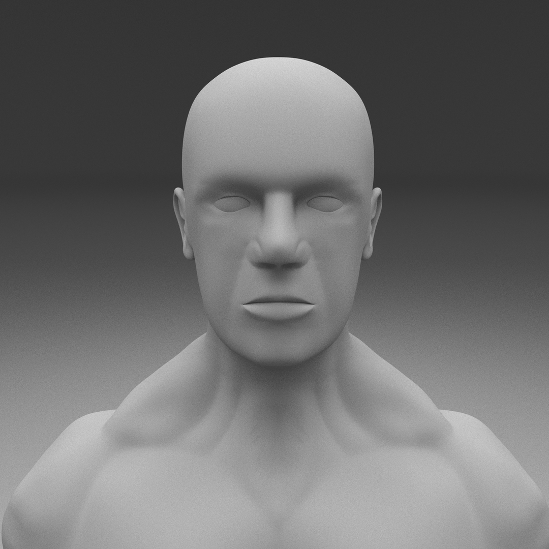 3dsmax Muscular Human Male Modeled