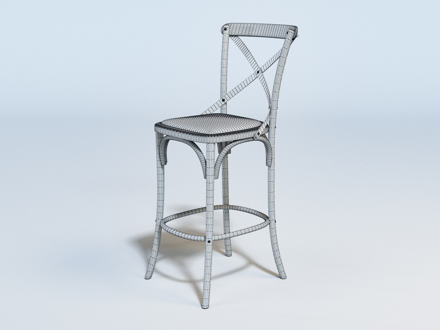 3D Madeleine Armless Stool Model - TurboSquid 1498687