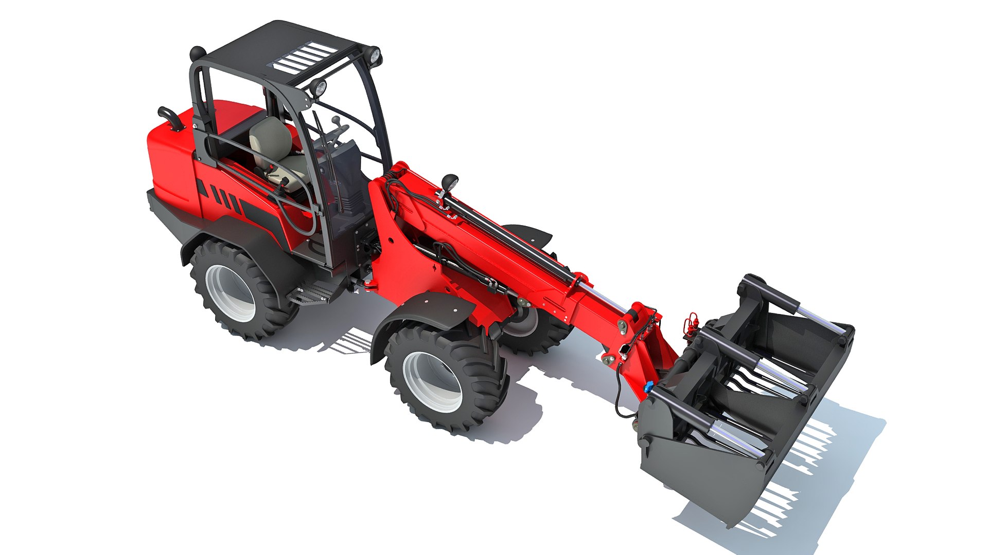 Forklift Bucket Telehandler 3D Model - TurboSquid 2036789