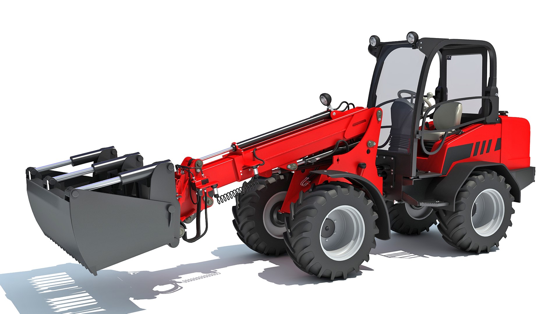 Forklift Bucket Telehandler 3D Model - TurboSquid 2036789