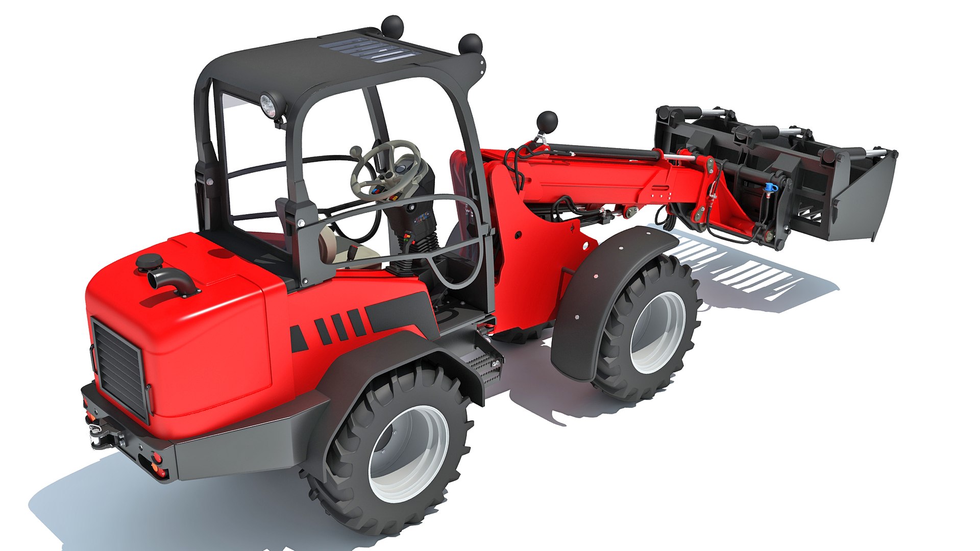 Forklift Bucket Telehandler 3D Model - TurboSquid 2036789