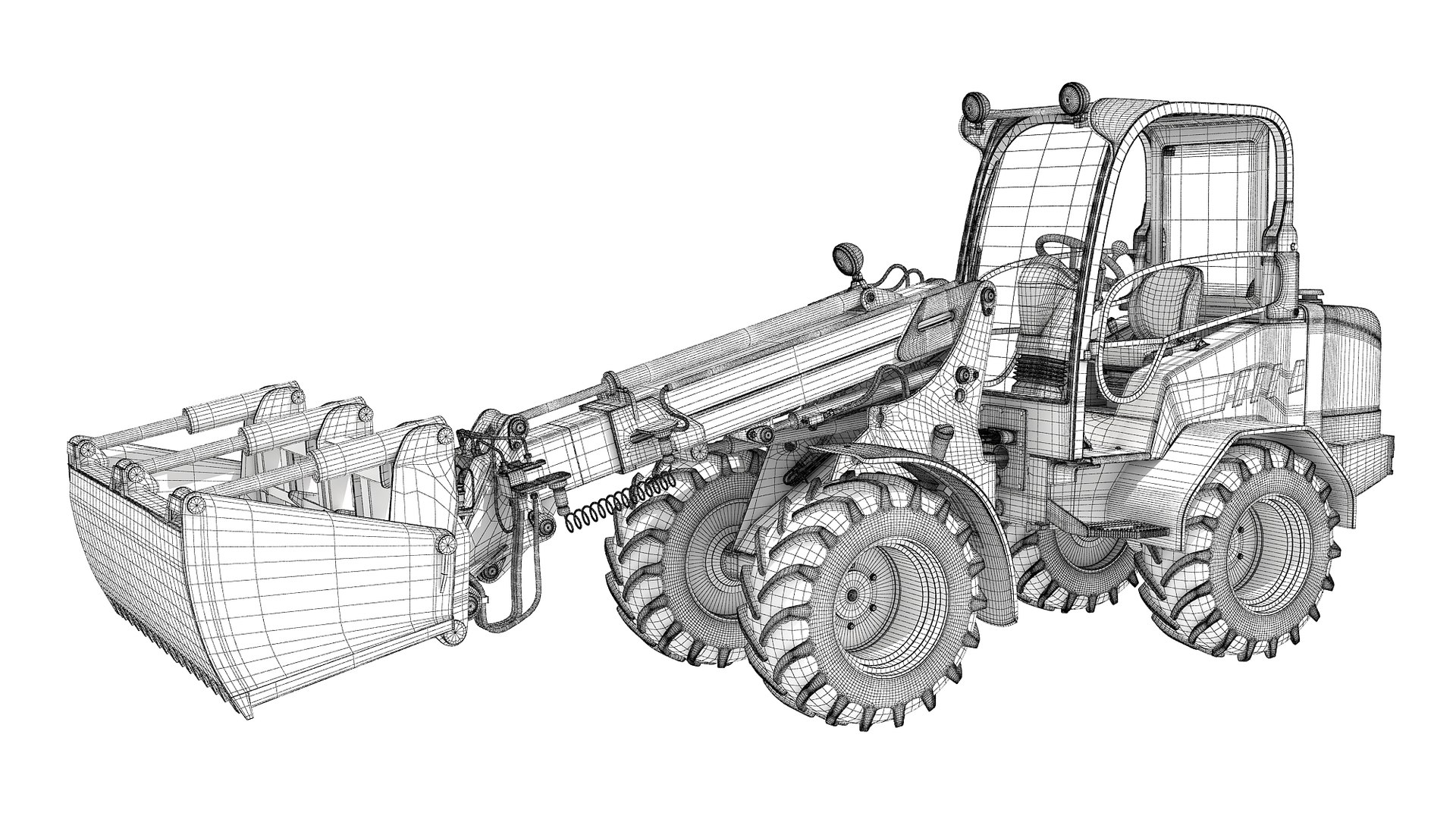 Forklift Bucket Telehandler 3D Model - TurboSquid 2036789