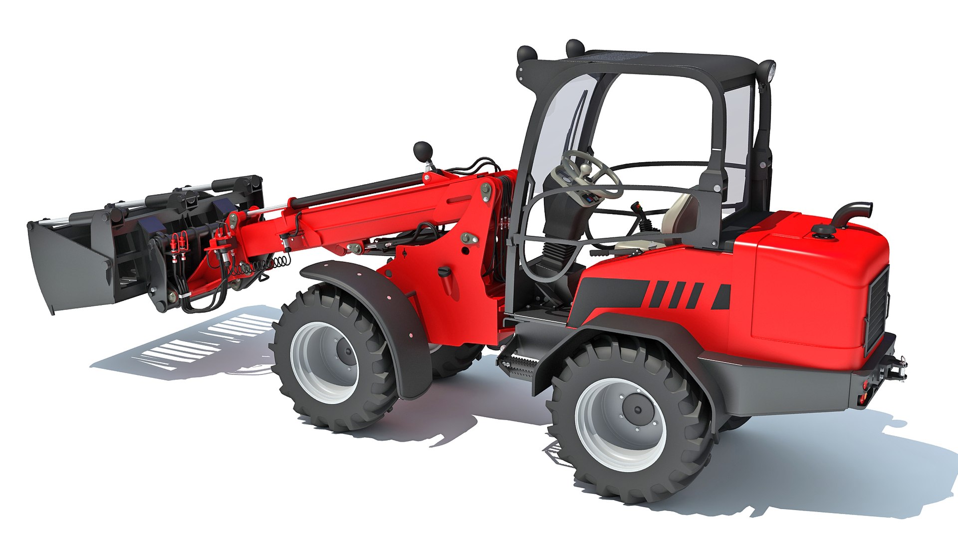 Forklift Bucket Telehandler 3D Model - TurboSquid 2036789