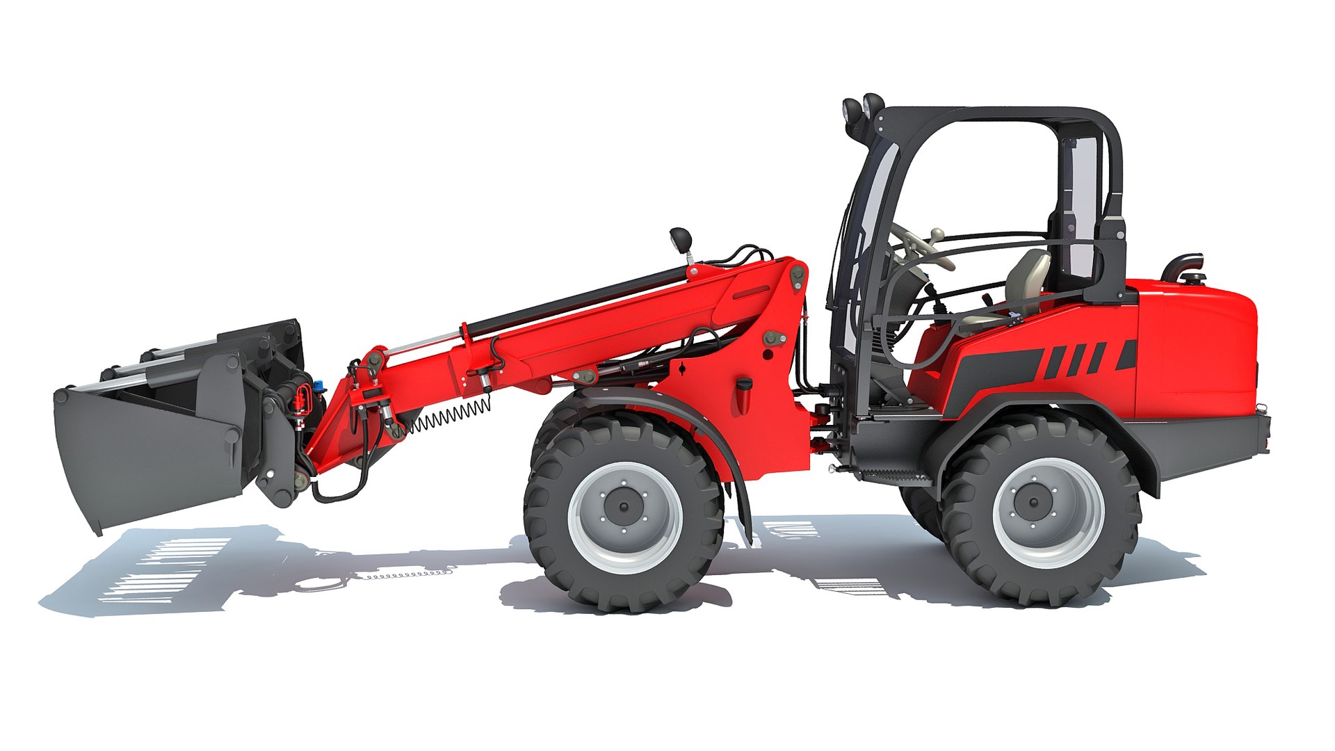 Forklift Bucket Telehandler 3D Model - TurboSquid 2036789